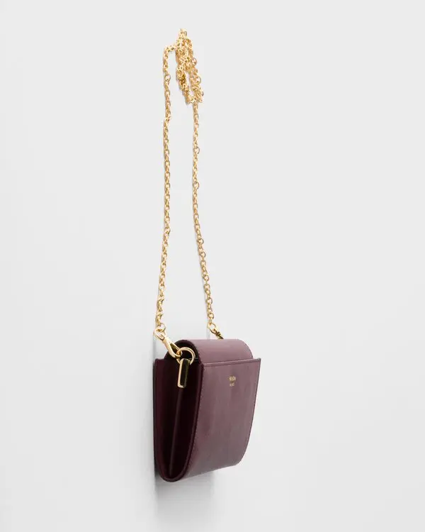 Prada Saffiano Leather Wallet With Shoulder Strap