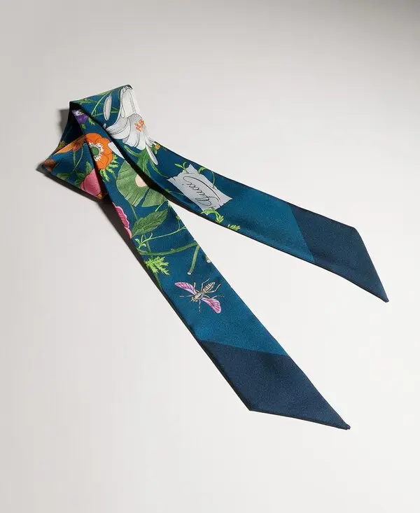 Gucci Printed Silk Twill Ribbon