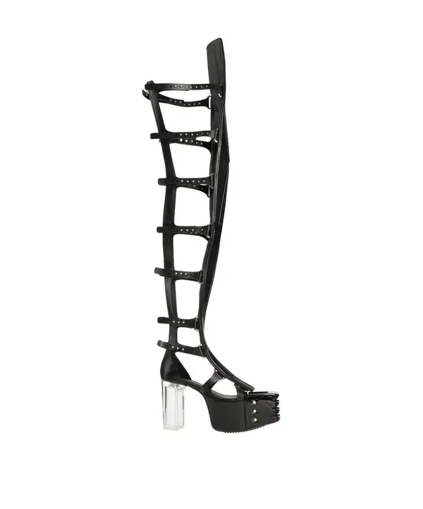 Rick Owens Knee-high Leather Boots