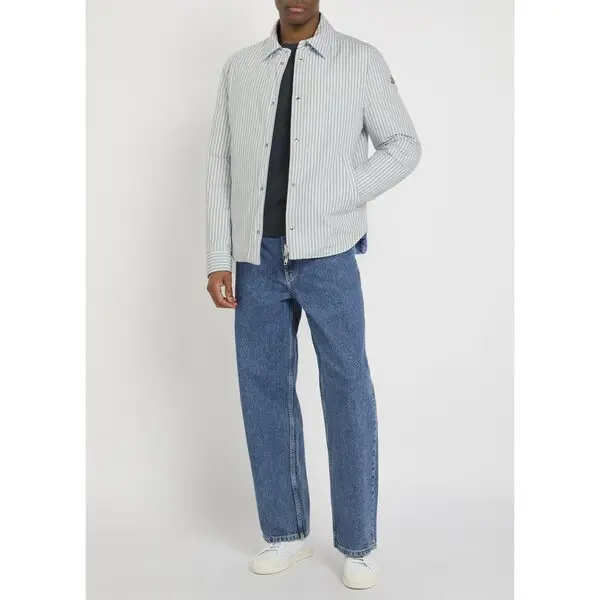 Moncler Lapel Workwear Down Long-sleeve Shirt