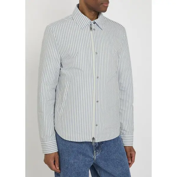 Moncler Lapel Workwear Down Long-sleeve Shirt