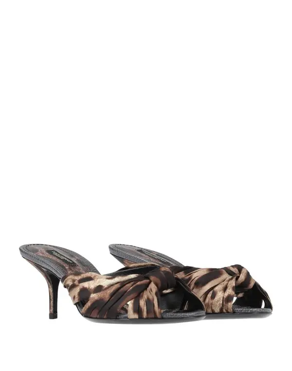 Dolce & Gabbana Leopard Print Slide Sandals