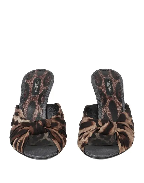 Dolce & Gabbana Leopard Print Slide Sandals