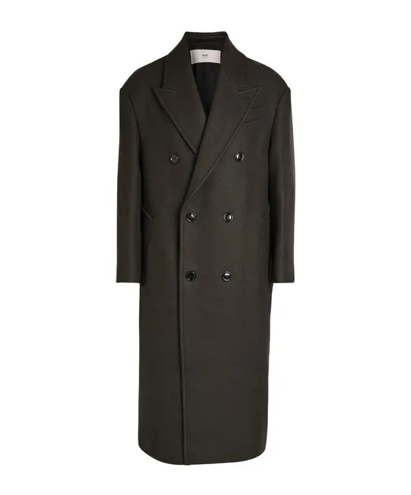 AMI Paris Double-breasted Long Wool Coat