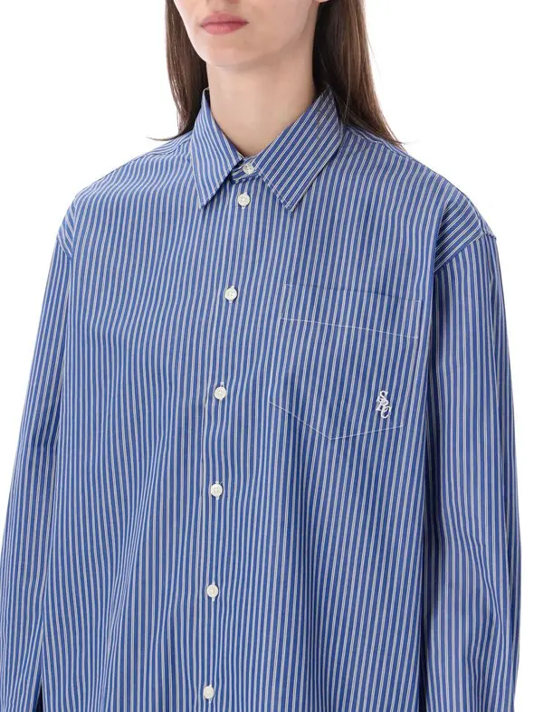 SPORTY  RICH Sporty Rich Striped Logo Shirt