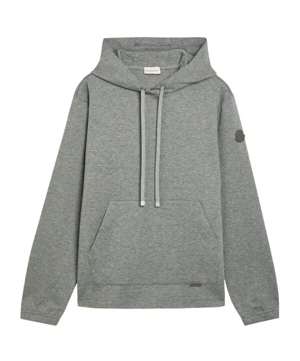 Moncler Drawstring Hood Sweatshirt - Gray