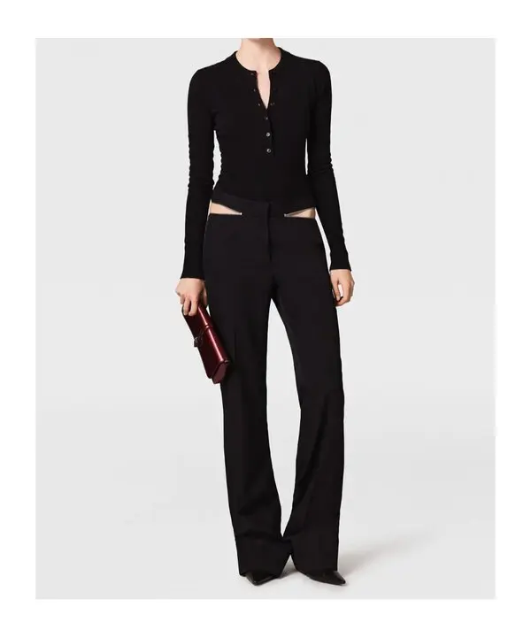 Stella McCartney Zip-detailed Straight-leg Trousers