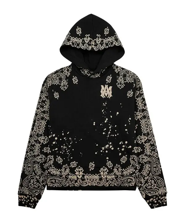 Amiri Drawstring Hooded Sweatshirt - Black