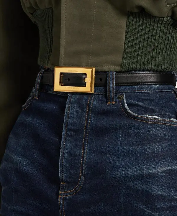 Balenciaga Logo Engraved Belt