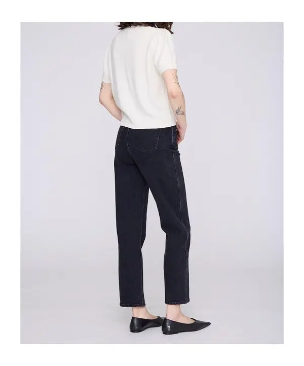 ANINE BING Crew Neck Puff-sleeve Short-sleeved Knit Cardigan