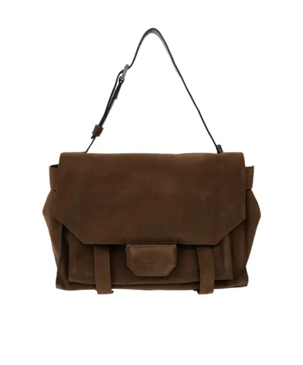 ALLSAINTS Ursa Flap Shoulder Bag - Brown