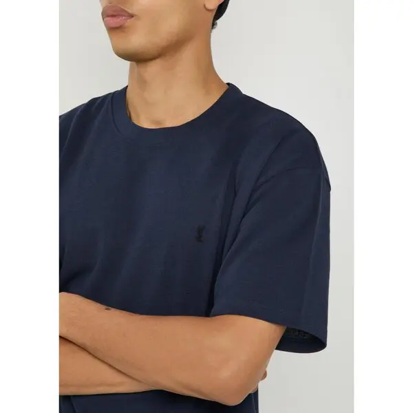 Saint Laurent Cotton-blend T-shirt - Black
