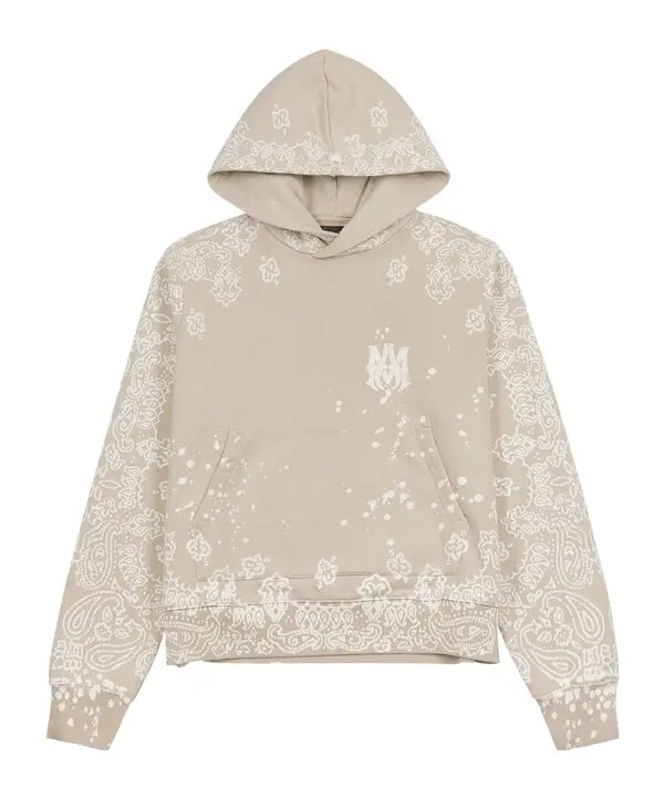 Amiri Paisley Print Hoodie - Nude