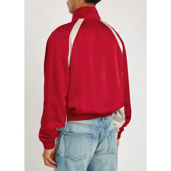 Saint Laurent Satin-crepe Track Jacket