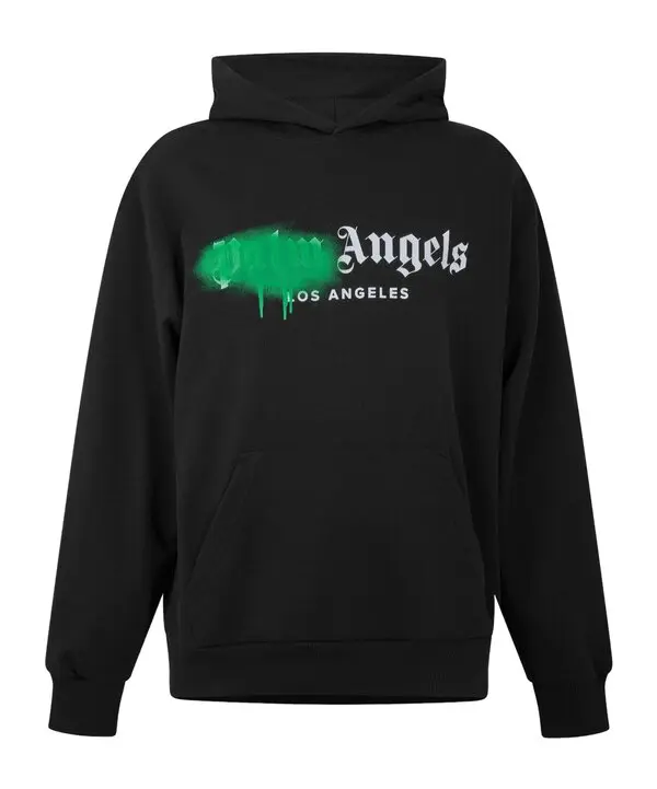 Palm Angels Spray Pull Over Hoodie - Black