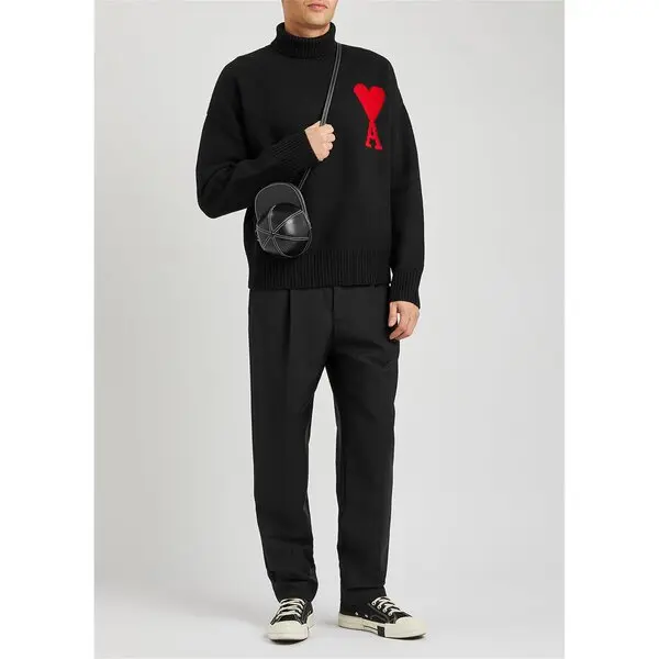 AMI Paris Roll-neck Wool Jumper
