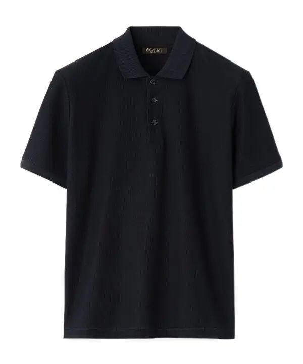 Loro Piana Laurel Polo Shirt - Black