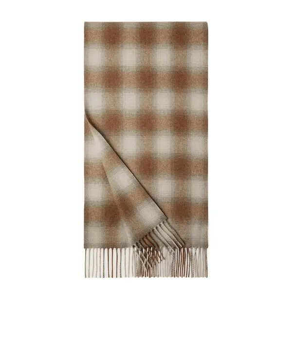 Loro Piana Tartan Scarf - Nude