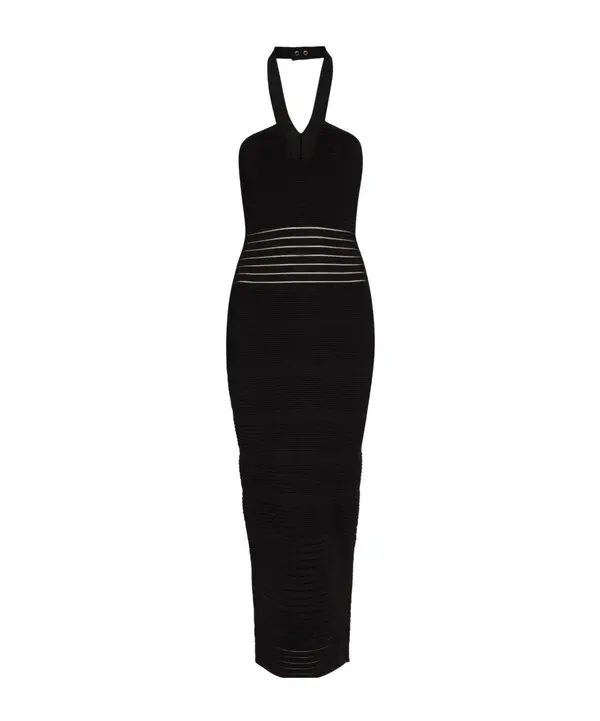 Balmain Halter-neck Bandage Midi Dress