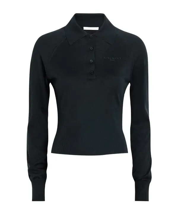 Givenchy Silk-blend Polo Top