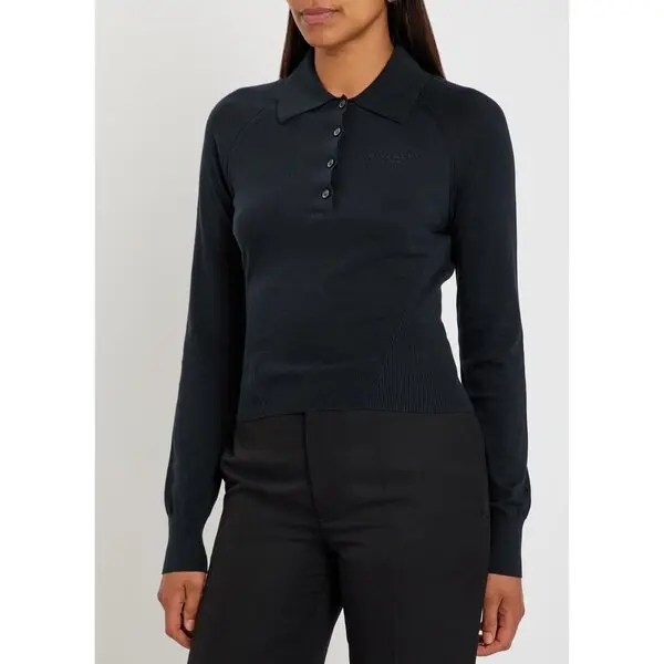 Givenchy Silk-blend Polo Top