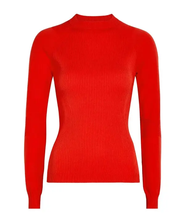 Moncler Mock-neck Ribbed Knit Top