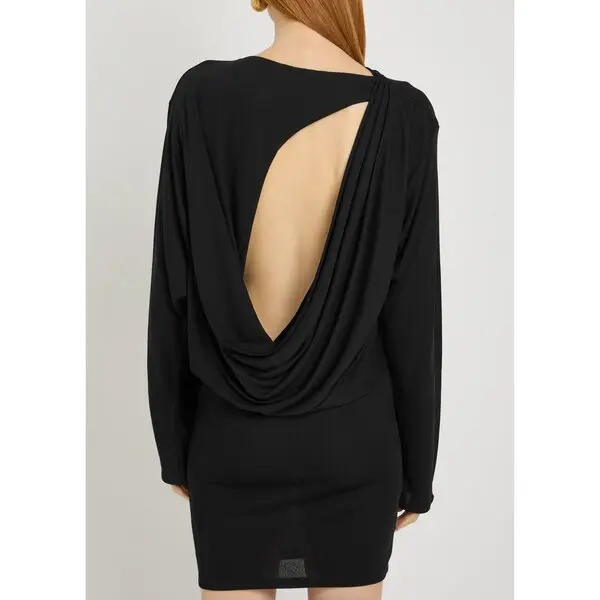 Jacquemus La Robe Mistral Cowl-neck Mini Dress