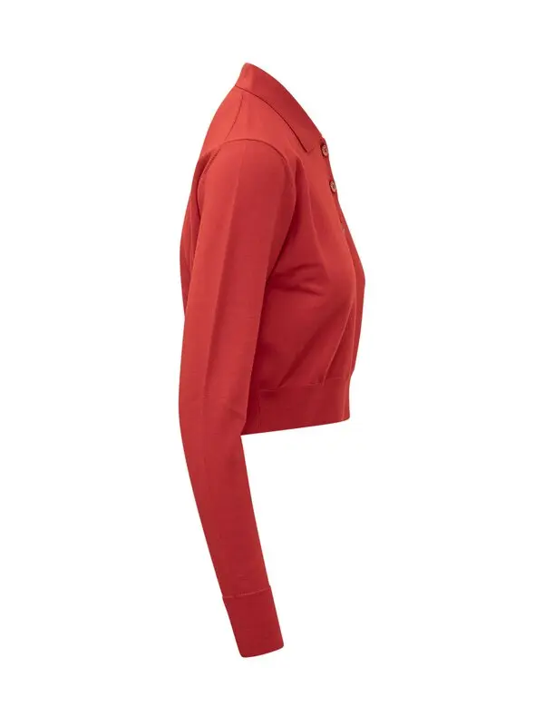 MARINE SERRE Long-sleeve Polo Shirt