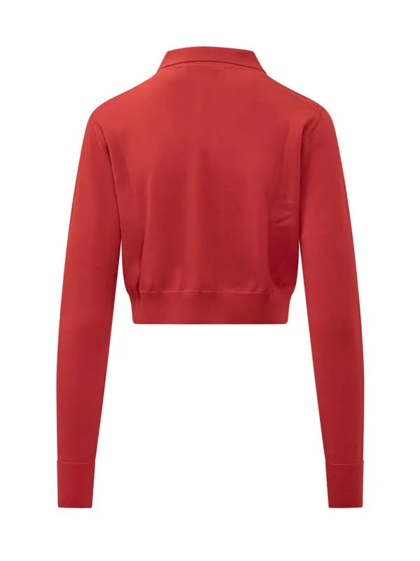 MARINE SERRE Long-sleeve Polo Shirt