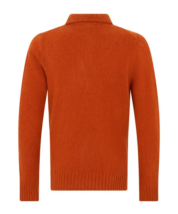Aspesi Long-sleeved Polo Collar Sweater - Red