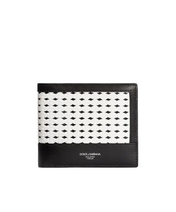 Dolce & Gabbana Dolce Gabbana Woven Panel Wallet - Black