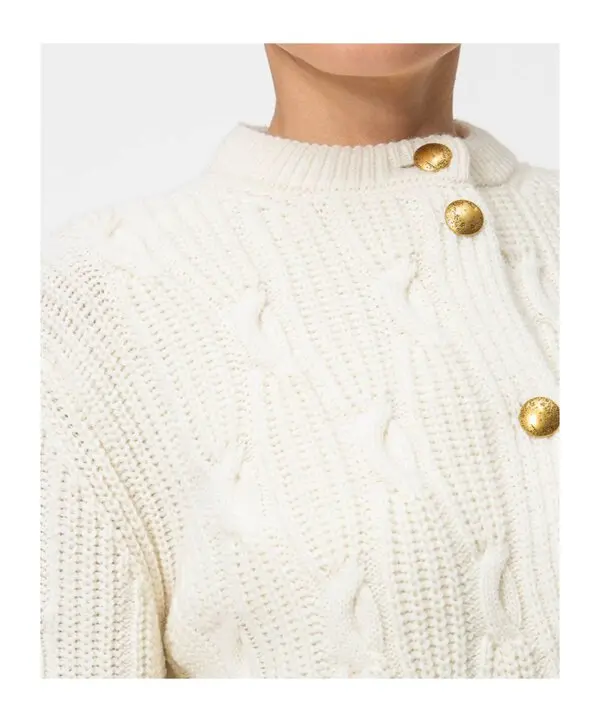 TWINSET Cropped Wool-blend Cardigan