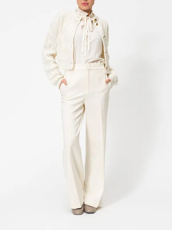 TWINSET Cropped Wool-blend Cardigan
