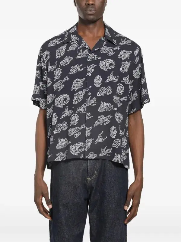 Moncler Printed Short-sleeve Shirt
