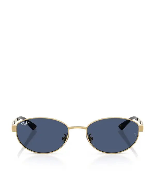 Ray-ban Metal Oval Sunglasses - Black