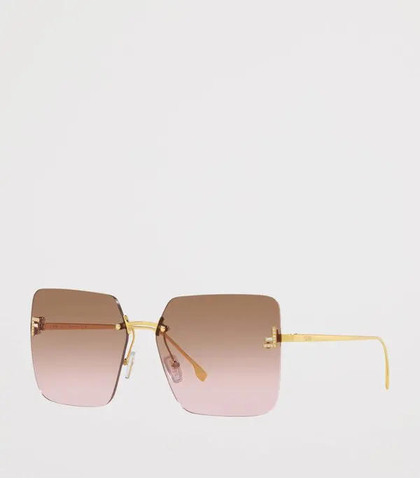 Fendi Metal Irregular Sunglasses