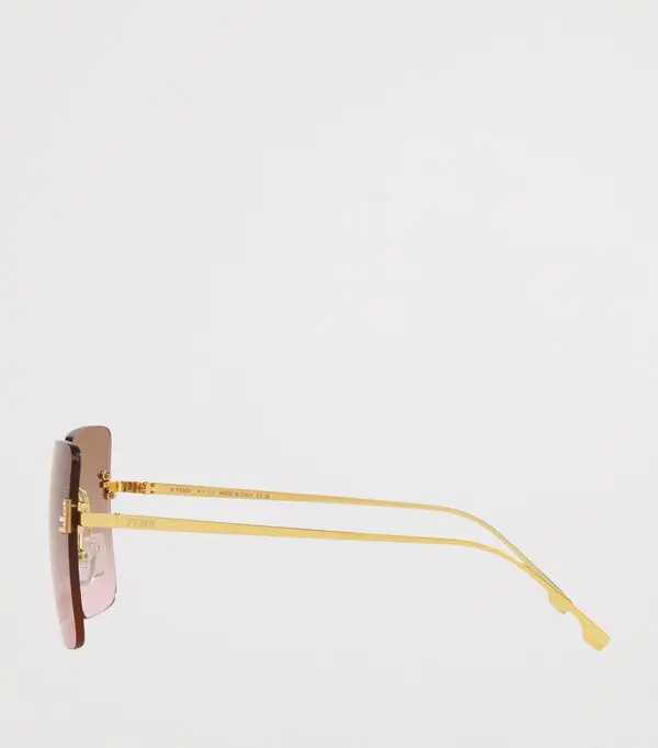 Fendi Metal Irregular Sunglasses