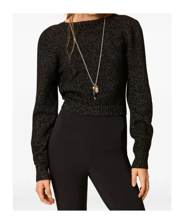 TWINSET Dual-use Wool Blend Jumper With Lurex