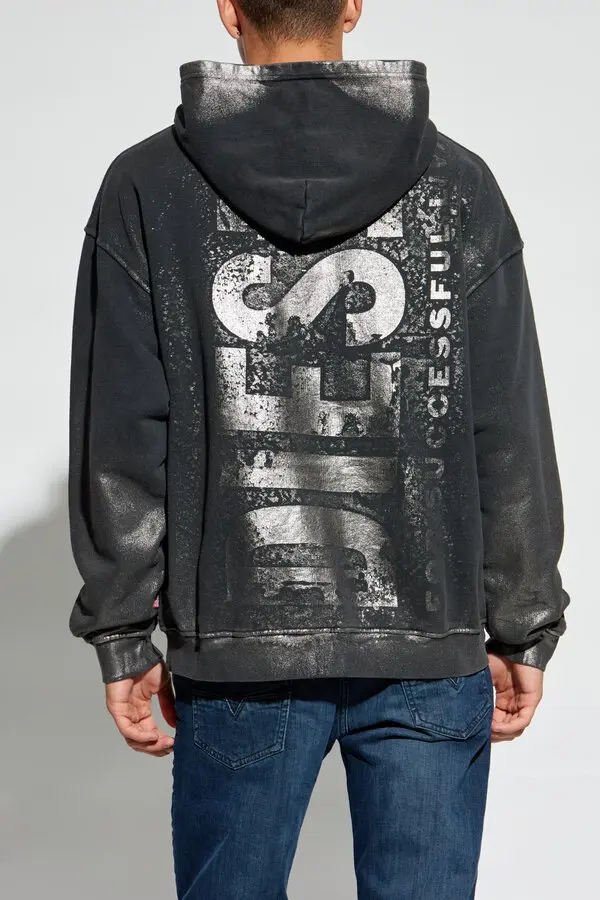 DIESEL® S-boxt-hood-q6 Logo-printed Hoodie