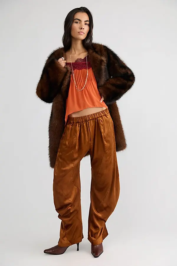 Free People Crowd Pleaser Twisted Cord Pull-on Pants - Caramelized