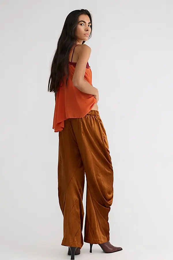 Free People Crowd Pleaser Twisted Cord Pull-on Pants - Caramelized