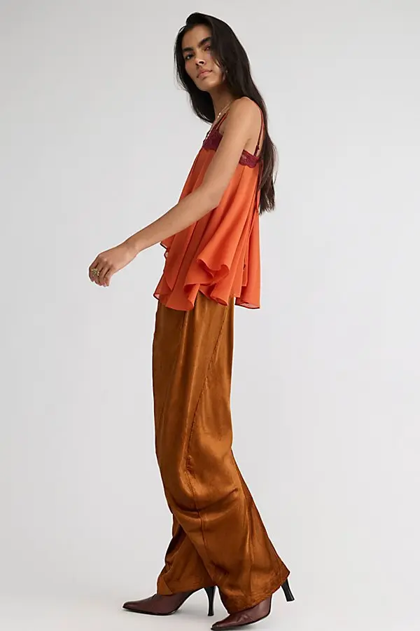 Free People Crowd Pleaser Twisted Cord Pull-on Pants - Caramelized