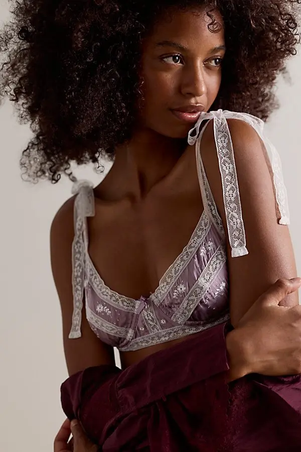For Love & Lemons Marlo Underwire Bra - Plum