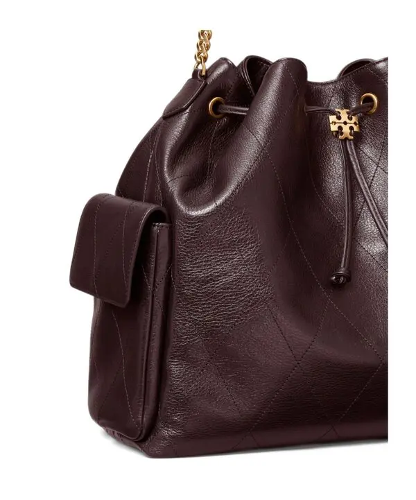 Tory Burch Large Charlie Quilted Drawstring Shoulder Bag