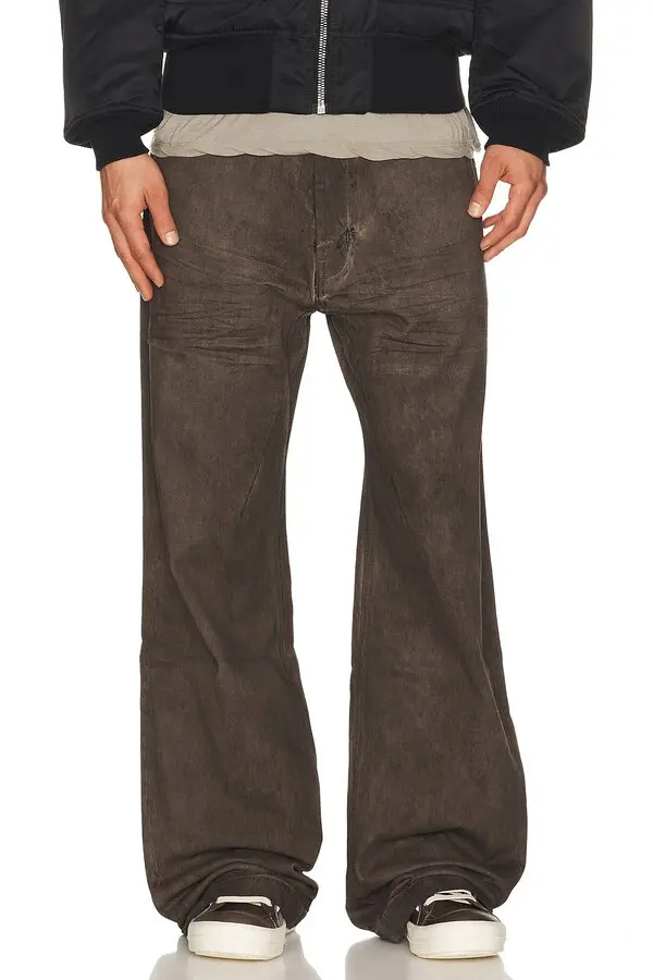 Rick Owens Geth Jeans In Grey - Dust