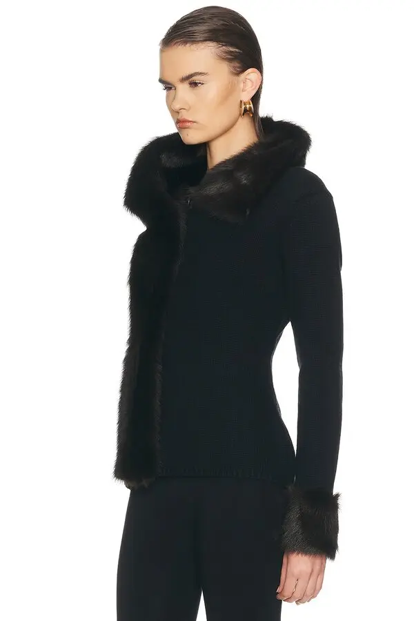 Magda Butrym Fur Trim Cardigan