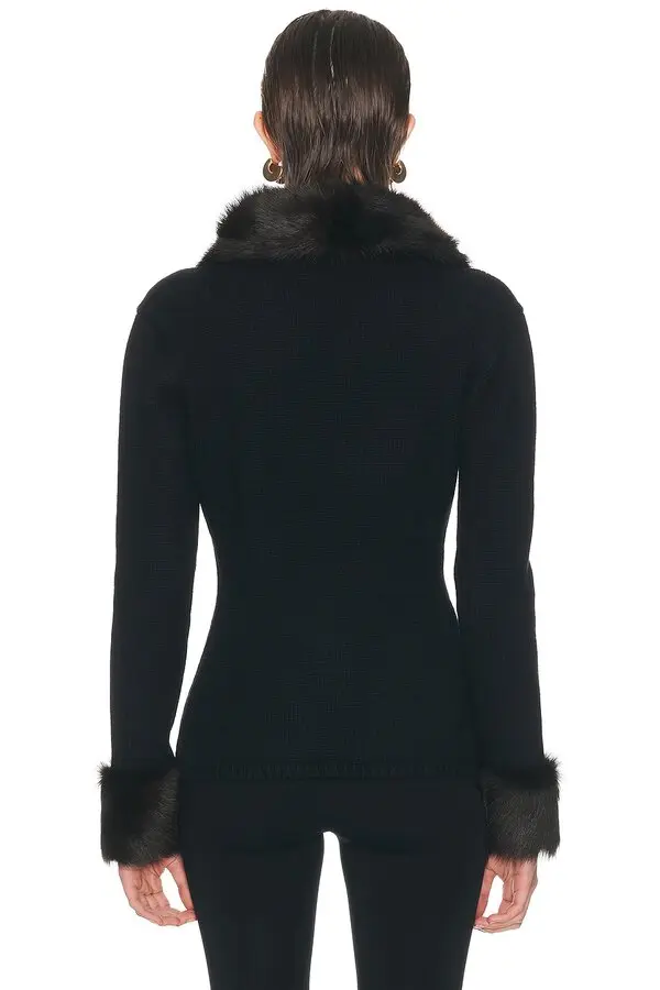 Magda Butrym Fur Trim Cardigan