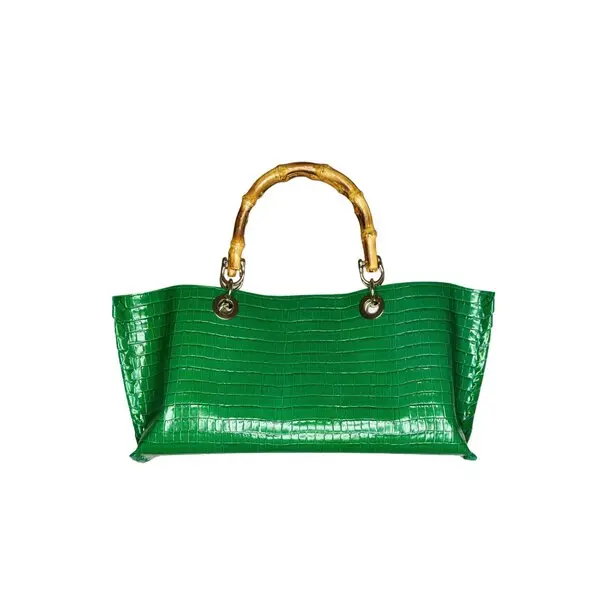 RUJ HERITAGE Mini Picnic Bag Croco - Green