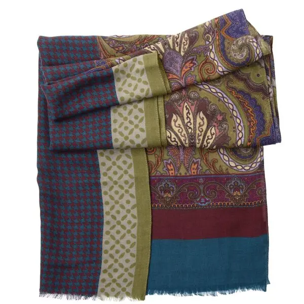 ELIZABETTA MADE IN ITALY Aosta Wool Scarf Olive