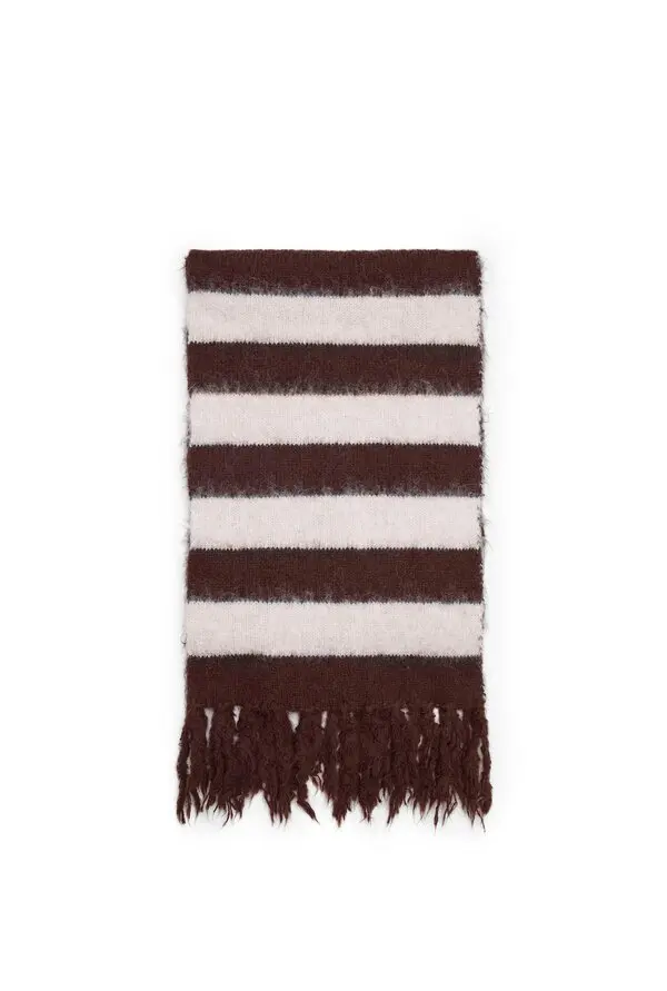JAMES LAKELAND Beige & Stripe Blanket Scarf - Brown